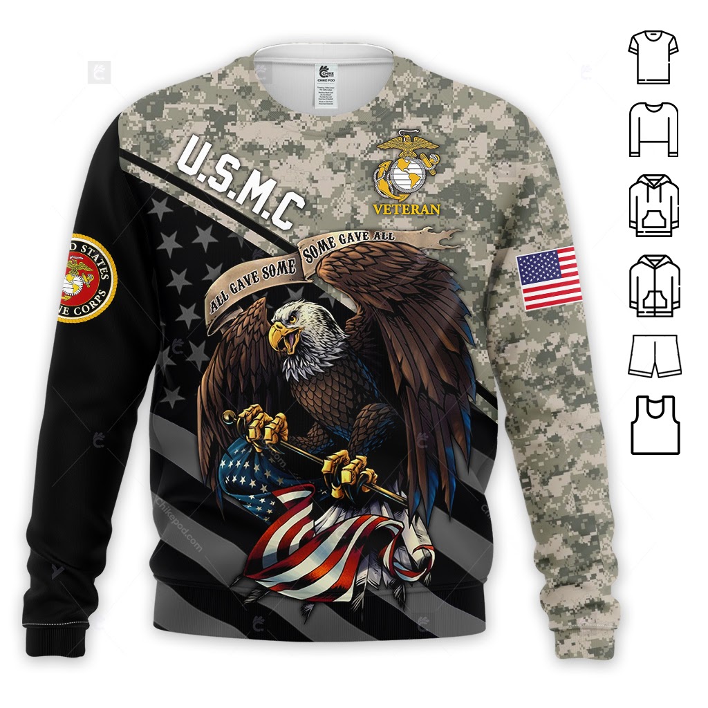 US Marines Veteran 3D All Over Printed Clothes BC276 – ChikePOD