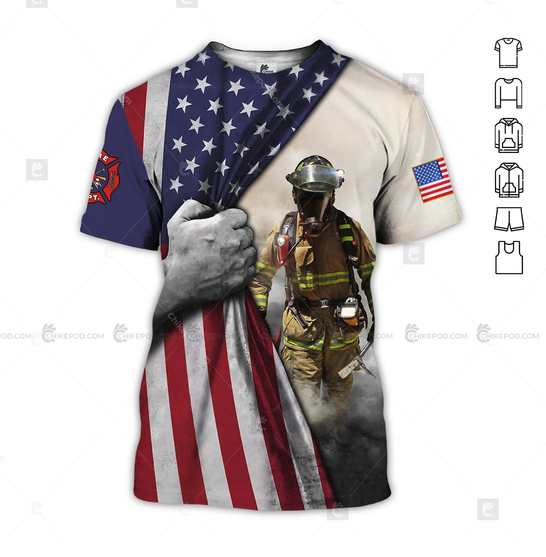 Firefighter 3D All Over Printed Clothes TA0703 – ChikePOD
